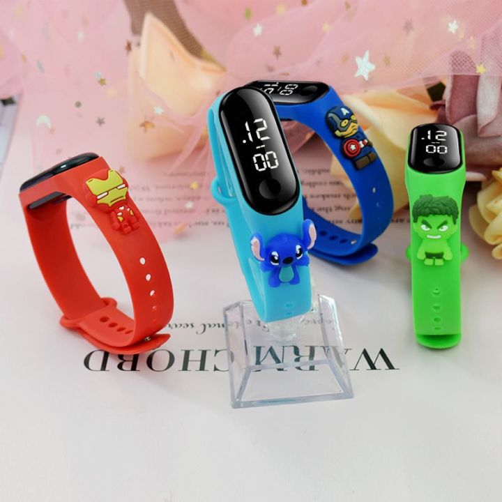 2022 Children‘S Digital Watch Spiderman Iron Man Mickey Mouse Minnie ...