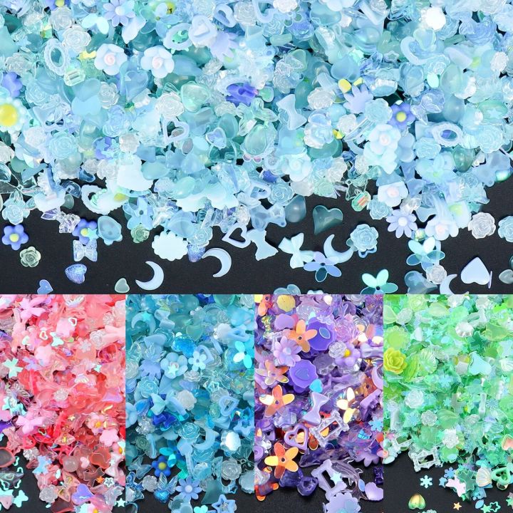 8g Random Mixed Shapes Bulk Charms Multi Colors Resin Cute 3D DIY ...