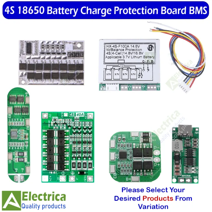 4S 12V BMS Battery Protection Board – 10A/20A40A/100A Battery ...