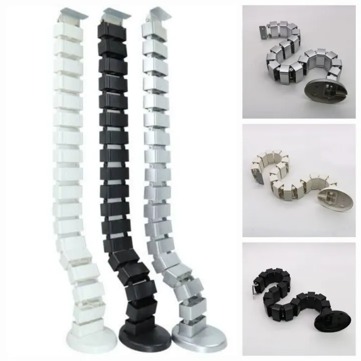 Heavy Duty Adjustable Cable Management Snake. Standing Desk Accessories ...
