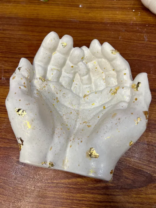 Praying hands with golden spray and foil | Daraz.pk