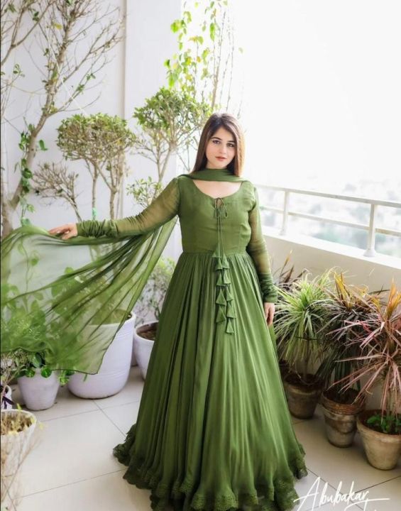 Women's 3-Piece Chiffon Maxi Suit – Long Flare Maxi, Trouser and ...