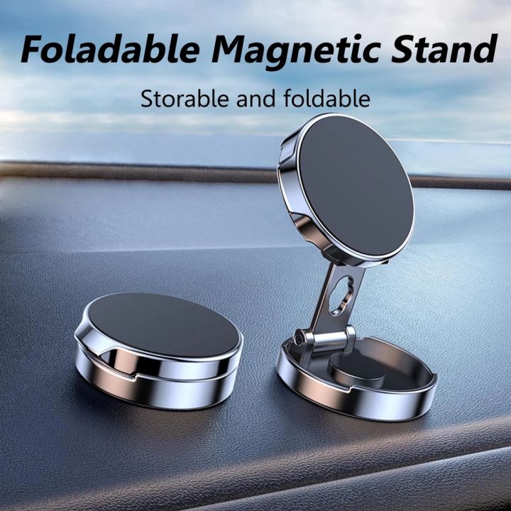 2026 Mobile Phone Stand Strong Magnetic Car Holder 720° Foldable Round ...