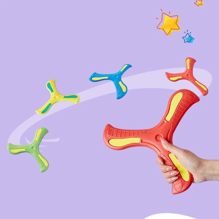 Children Outdoor Sport Flying Disc Soft EVA Touching Boomerang Return ...