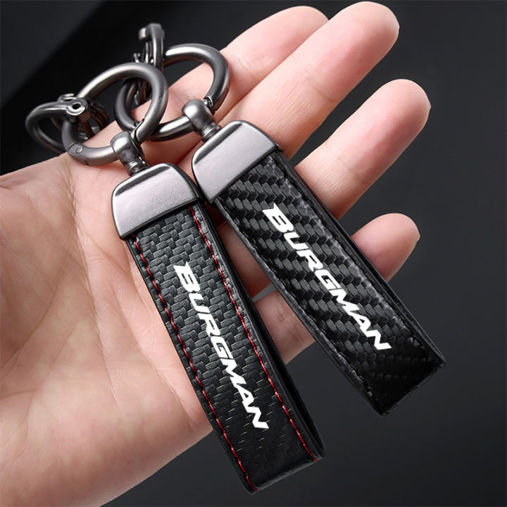 High-Grade leather Motorcycle Keychain Holder Keyring For SUZUKI ...