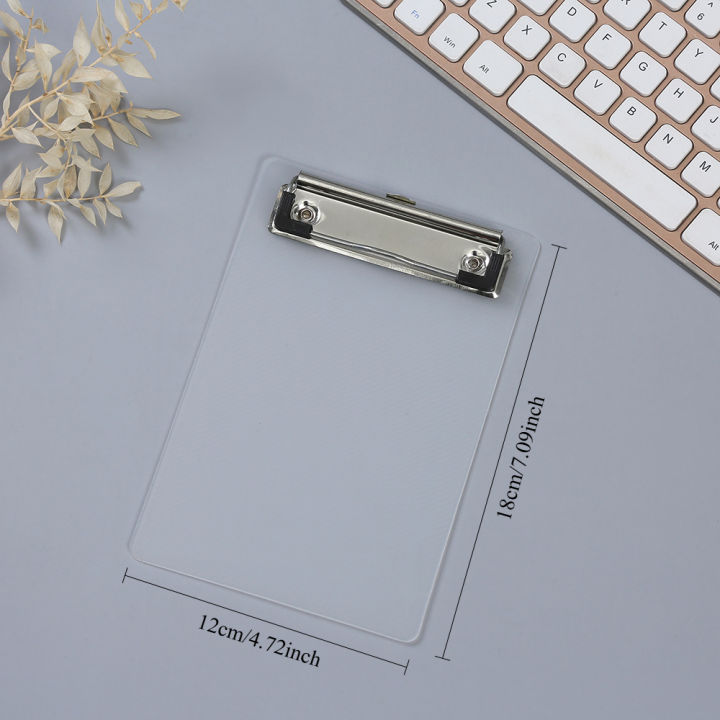 Mini Transparent Clipboard Small File Folder Organizer Writing Pad ...
