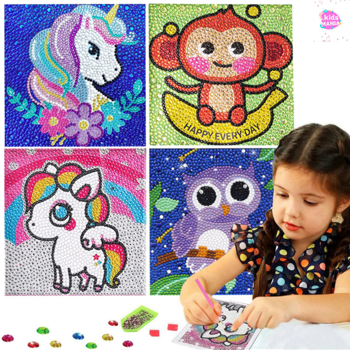 Kidsmania DIY Diamond Art Dots Painting Kits for Kids, Animal Art ...