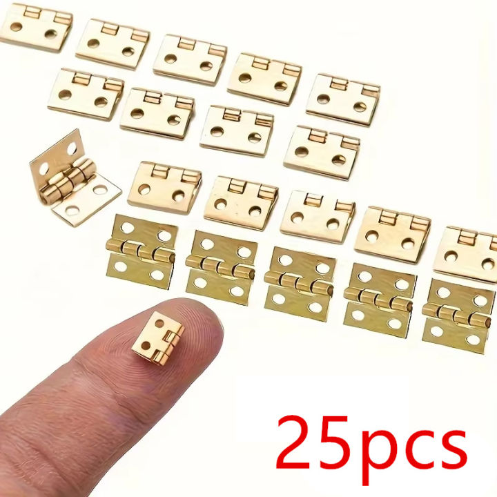 25Pcs Mini Small Metal Hinge for 1/12 House Miniature Cabinet Furniture ...