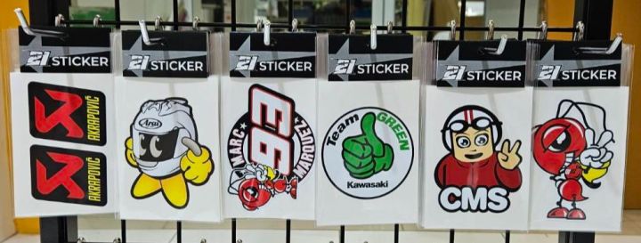 Bigbike/Akrapovic motorcycle decoration sticker, Arai helmet cartoon ...