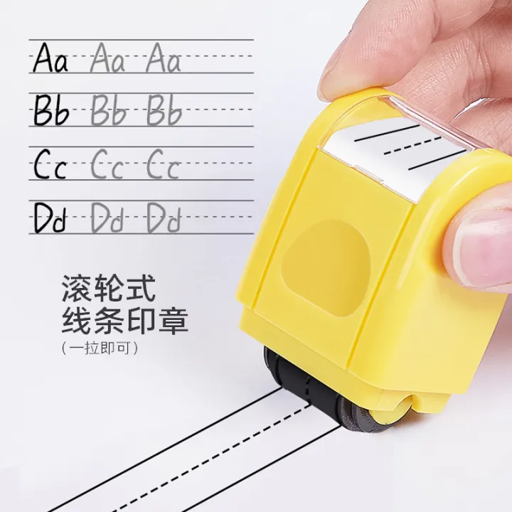 Practice Roller Stamp Automatic Filling Ink Line Roll Stamp Teacher ...
