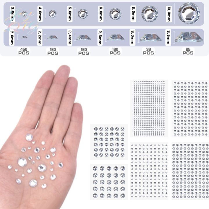 Hot Sale 1 Sheet Self Adhesive Face Hair Gems Rhinestones Crystal ...
