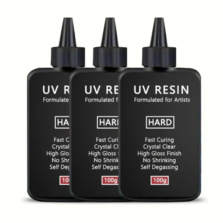 UV Resin-100g 200g 300gUpgraded Crystal Clear Hard UV Resin Kit Fast ...