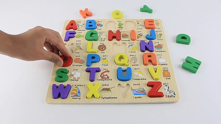 Wooden ABC Alphabet & Numbers Puzzles | Educational Learning Toys for ...