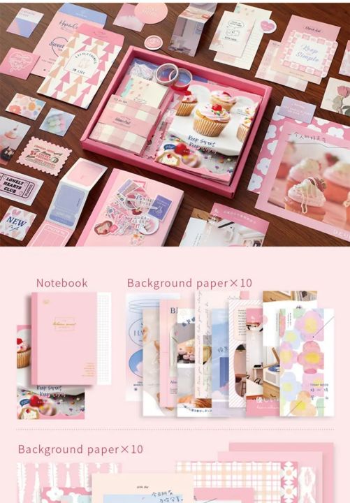 cute journal set stickers pack gift set | Daraz.lk