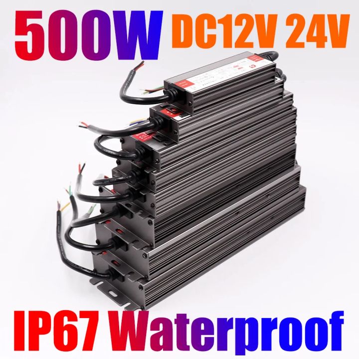 LED Driver AC/DC12V 24V Power Supply 500W 400W 300W 200W 150W 100W 60W 36W IP67 Waterproof ...