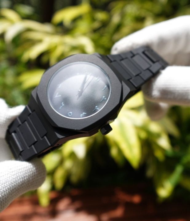 Black arabic aura watch Arabic numerals fiber chain unisex Butterfly ...