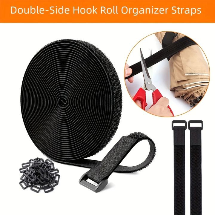 Nylon Reverse Buckle Hook And Loop Fastener Cable Ties, Magic Tape ...