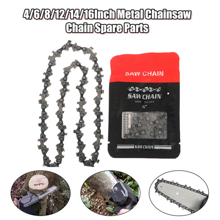 1Pc Metal Chainsaw Chain Spare Parts 4/6/8/12/14/16 Inch Link Chainsaw ...