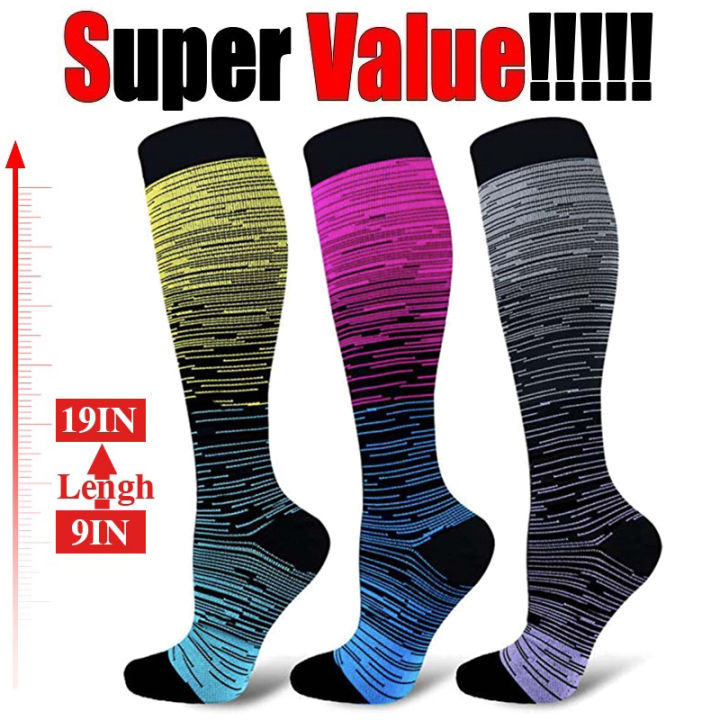 Unisex Compression Socks, Stockings Best Nurses Hiking Travel Flight ...