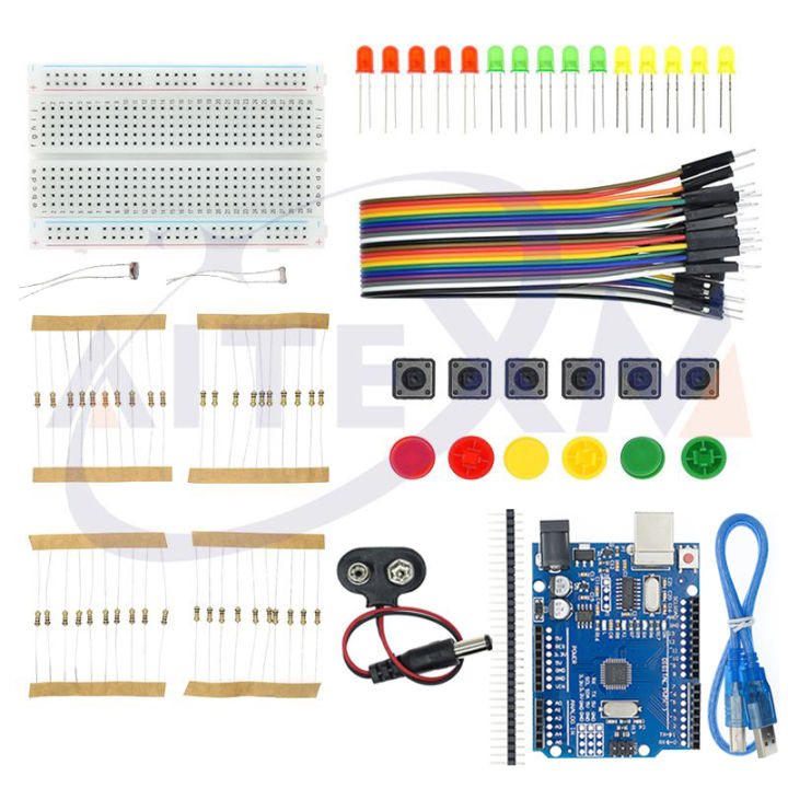 Starter Kit For UNO R3 Mini Breadboard LED Jumper Wire Button for ...