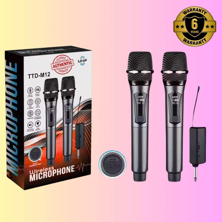 M10 M12 wireless microphone one to two Karaoke charging anti-howling ...