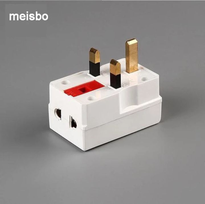 AU EU US to UK multifunction universal adaptor plug 3p grounded socket ...