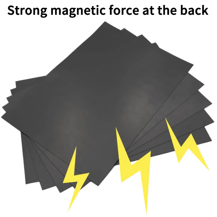 A4 Magnet Sheets 0.5mm Black Magnetic Mats for Refrigerator Photo and ...
