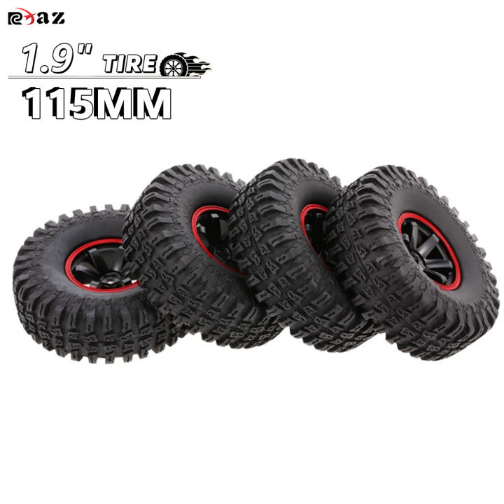 RCXAZ 4PCS 115MM 1.9" Rubber Rocks Tyres Wheel Tires for 1:10 RC Rock ...
