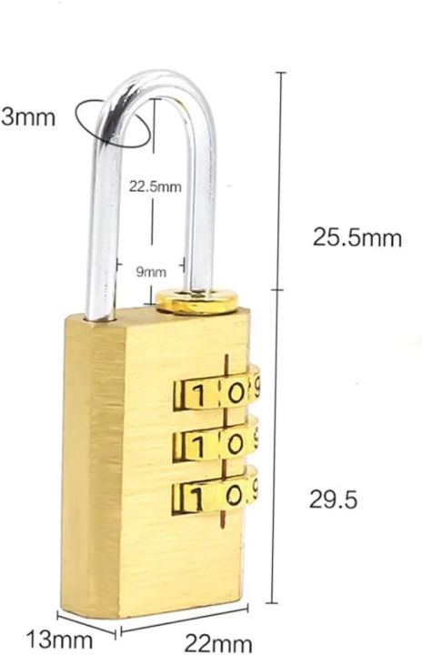 Heavy duty combination Pad Lock | Daraz.com.bd