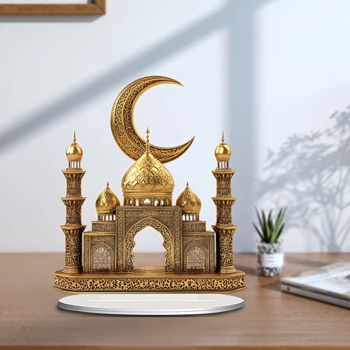 Ramadan Festival 2D Acrylic Moon Castle Craft Ornament 2025 Eid Al-fitr ...