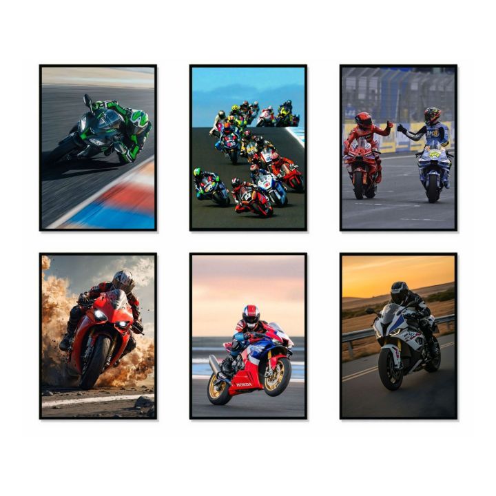 Motor GP Bike A3 A3/A4 Size Framed wall posters for Home, Office ...
