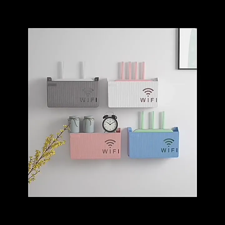 Wireless WiFi Router Storage Box, Router Wall Mount Box Box with Heat ...