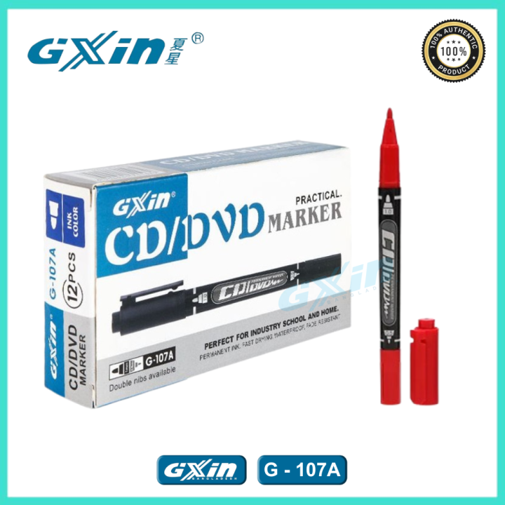 12PCS GXin G-107A double head twin tip permanent marker CD/DVD oil ...