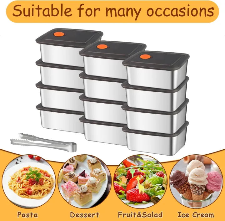 316 Stainless Steel Food Storage Containers Airtight Lids Fresh-keeping ...