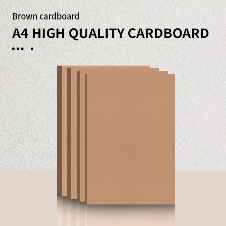 5Sheets A4 1mm 1.5mm 2mm 3mm Solid Brown Hard Thicken Kraft Paper Cardboard Paperboard For DIY ...