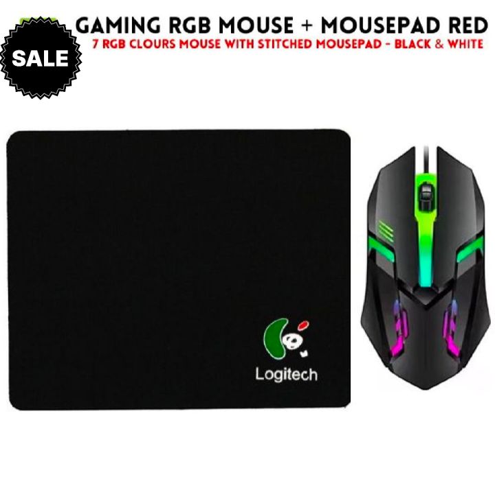RGB Gaming Mouse 7 Colors Best Quality Wired Mouse Plug and Play | Daraz.pk