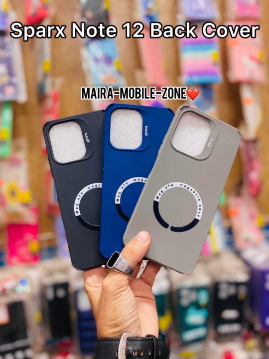 Sparx Note 12 Magnetic Back Cover | MagSafe Compatible Matte Finish ...