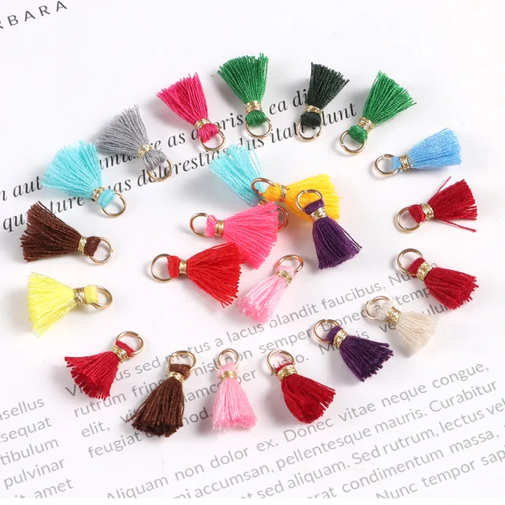 30pcsTiny Tri Layered Keychain Tassels Mini Tassel for Craft Jewelry ...