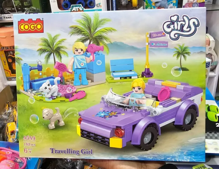 BRICK STORY Girls Friends Convertible Car Building Sets with Pet ...