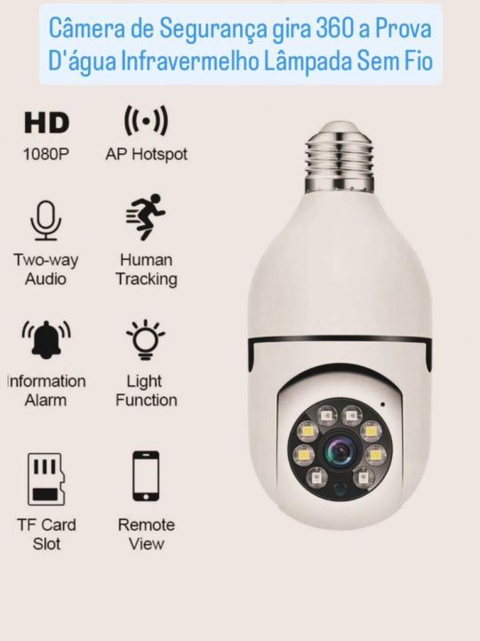 Quick Fix Home | WiFi Bulb Camera 1080P HD |360° PTZ Rotation | IP ...