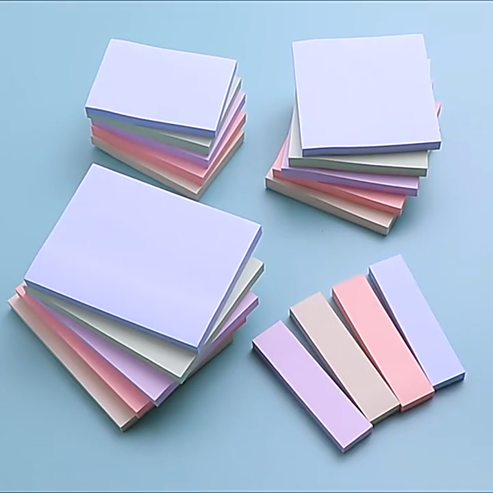 Kawaii Cute Pastel Color Sticky Notes 4x3 inches 100 Sheets Solid Color ...