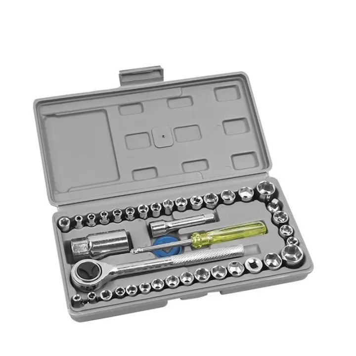 Aiwa 40 Piece Toolkit Tool Kit Combination Socket Ratchet Wrench Set ...