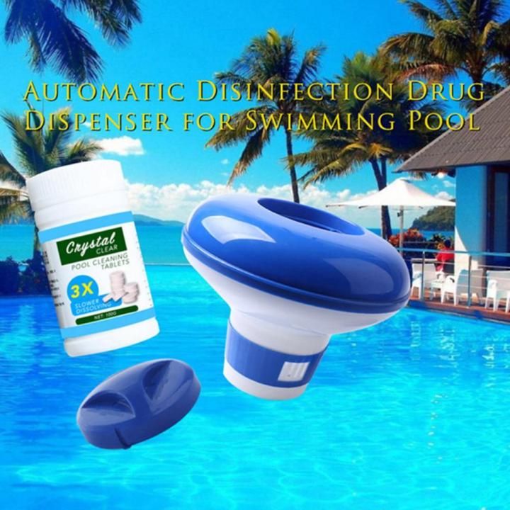 Swimming Pool Floating Chlorine Dispenser with Tablets Water ...
