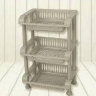 Plastic 3 Tier Kitchen Rack Multipurpose Plastic Rack 3 Piece Storage ...