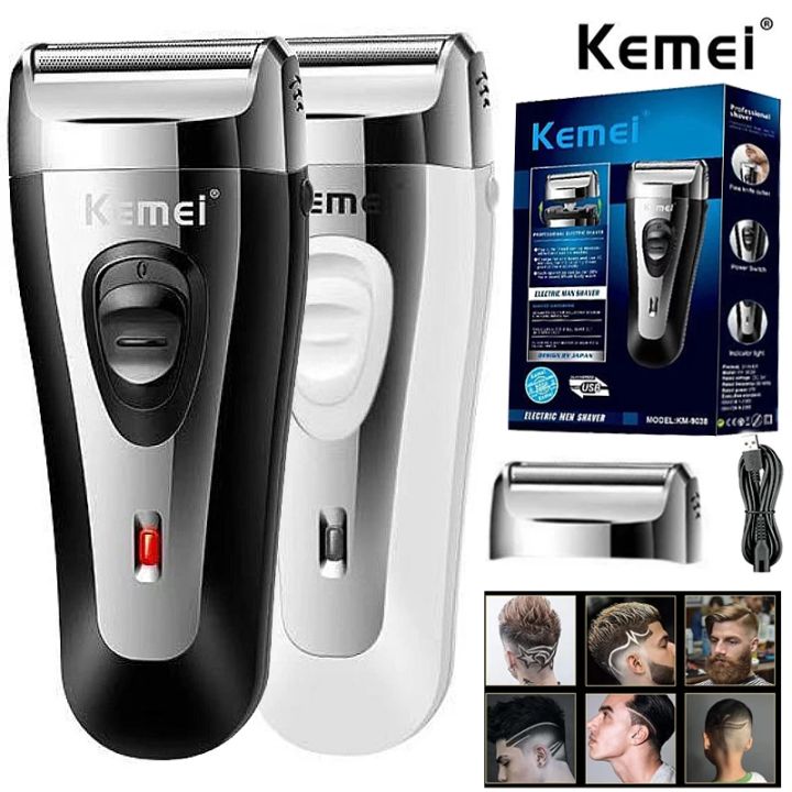 KM-9038 Powerful Rechargeable Shaver For Men Foil Electric Shaver Beard ...
