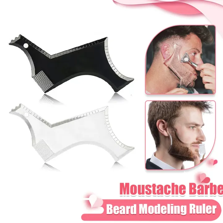 1PC Men Beard Modeling Ruler Shaping Styling Template Comb Trim ...