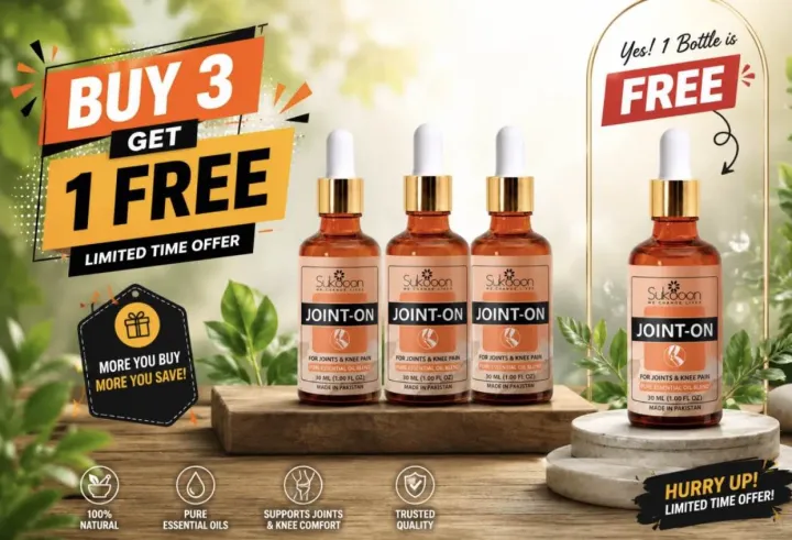 Sukoon Joint On Deal 30ml | pack of 4 ( buy 3 get 1 free) Pain Relief ...