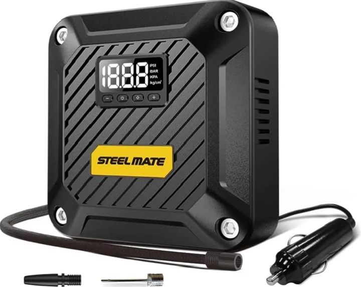 STEELMATE T5 Air Compressor Pump Portable & Powerful Tire Inflator 12V ...