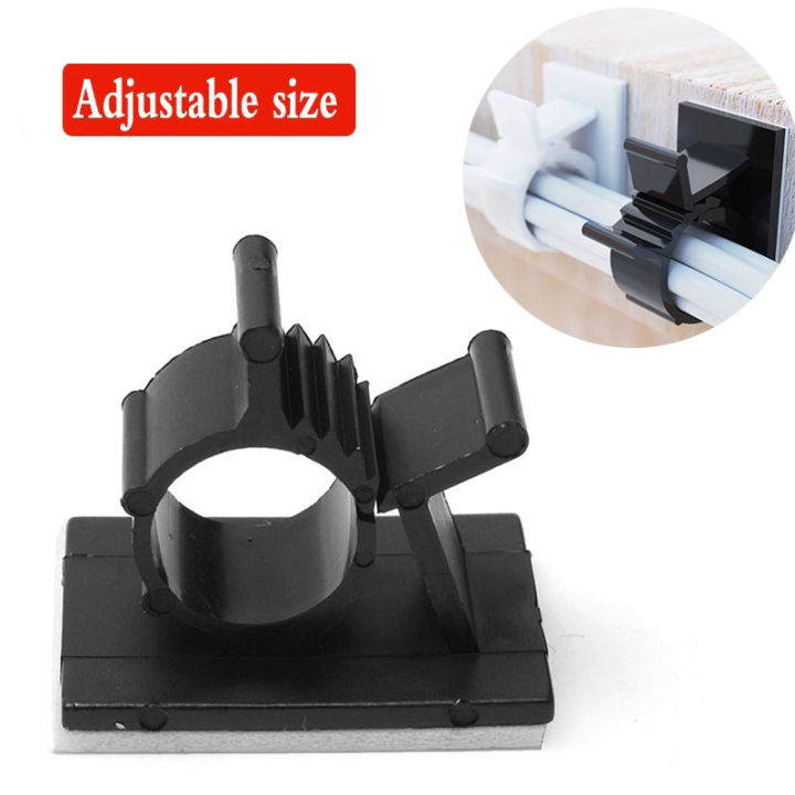 Cable Organizer Clamp Self Adhesive Car Cord Clip Adjustable Wire Tie ...