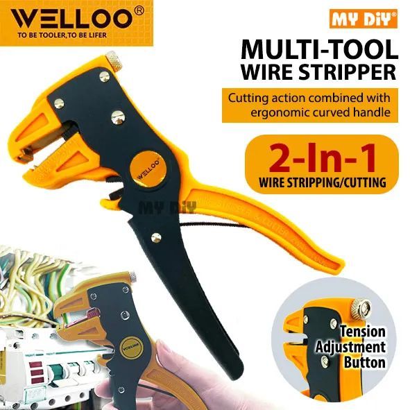 Welloo Automatic Cable Wire Stripper Tool Crimper Stripping Electrical ...